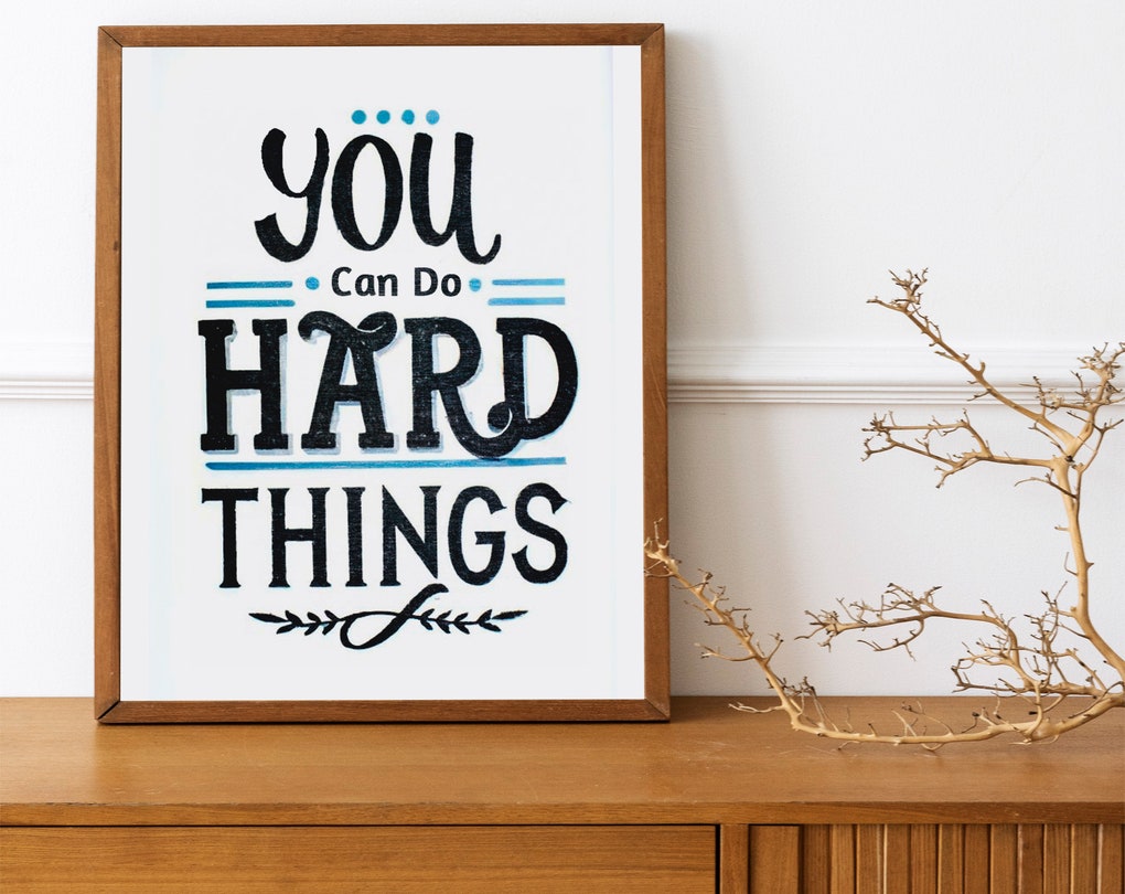Motivational Art Print, Mental Motivation, Positivity ,Decor For Living ...