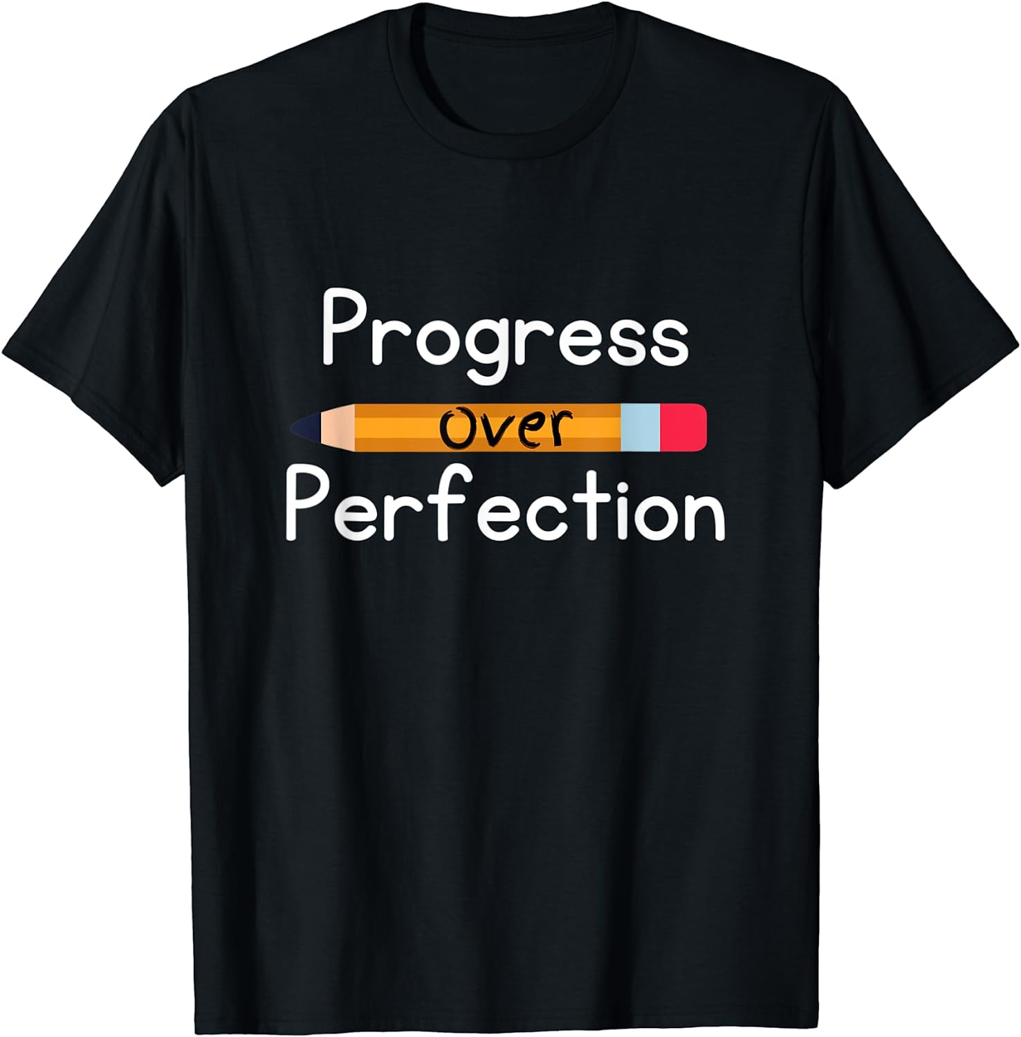 Motivational Back to School Teacher Progress Over Perfection T-Shirt - Walmart.com