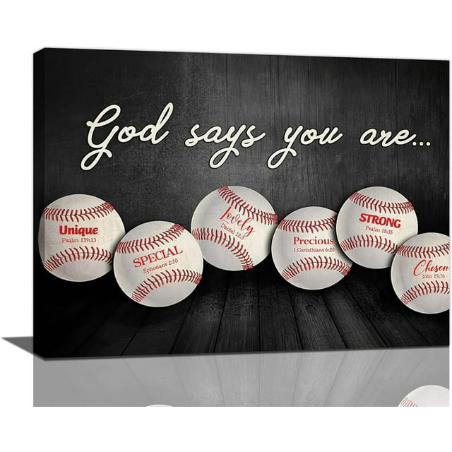 Motivational Baseball Wall Decor Vintage Inspirational Sports Boys Room ...