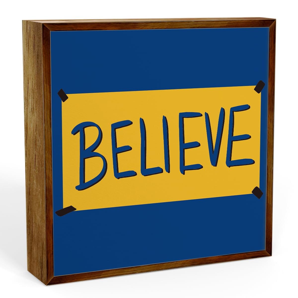 Motivational Believe Sign Ted Gift Lasso Home Office Desk Cubicle Shelf ...