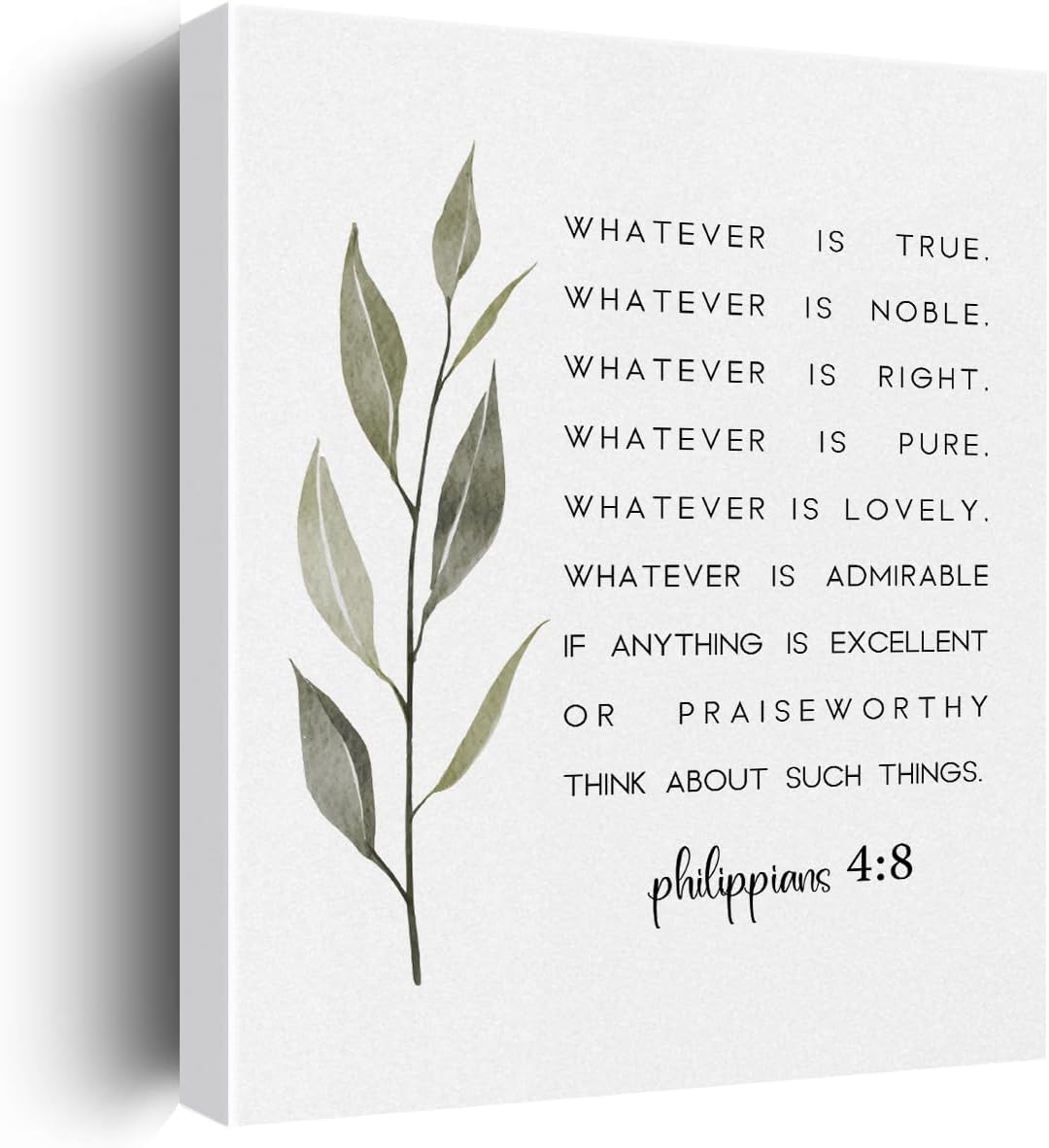 Motivational Bible Verse Canvas Wall Art Farmhouse Decor Affirmation ...