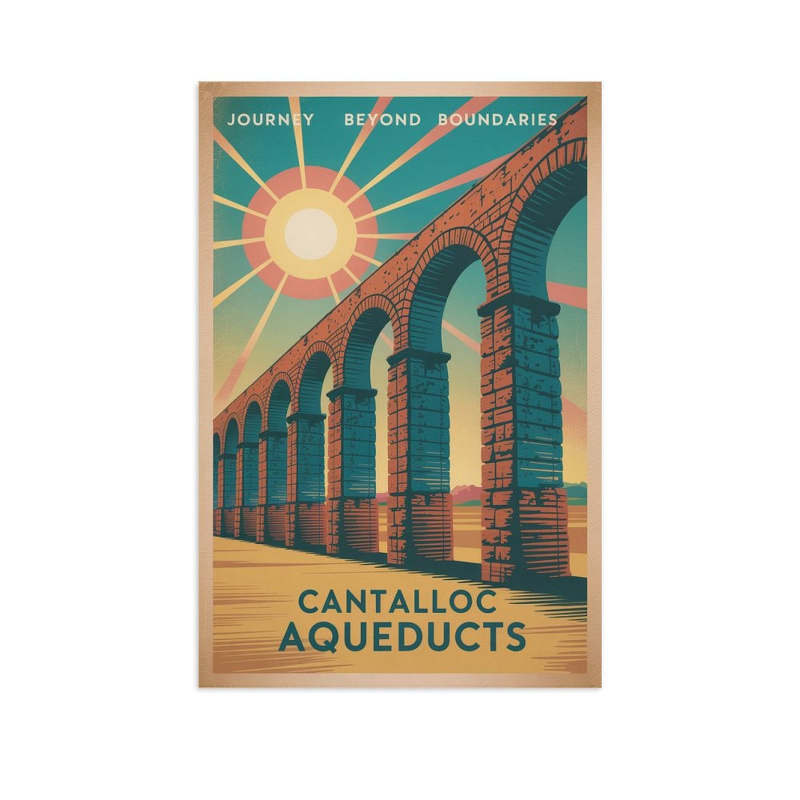 Motivational Cantalloc Aqueducts Poster Retro Inspirational Vintage ...
