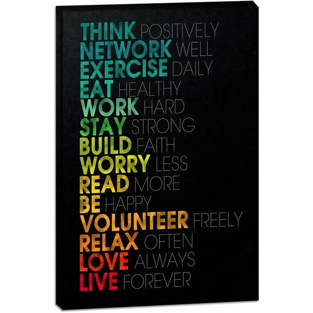 Motivational Canvas Positive Wall Art Inspirational Office Wall Art ...