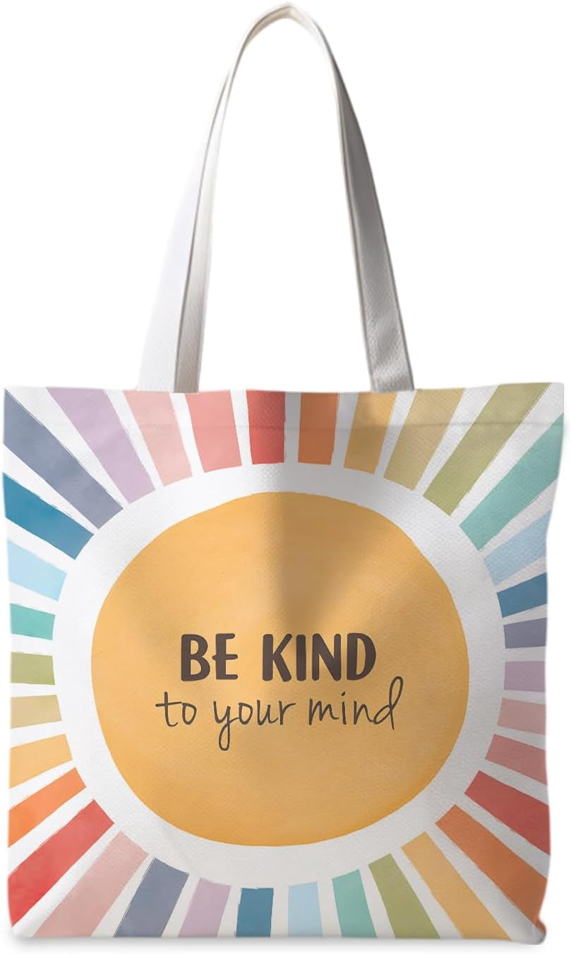 Motivational Canvas Tote Bag,Positive Affirmation Gifts for Women Men ...