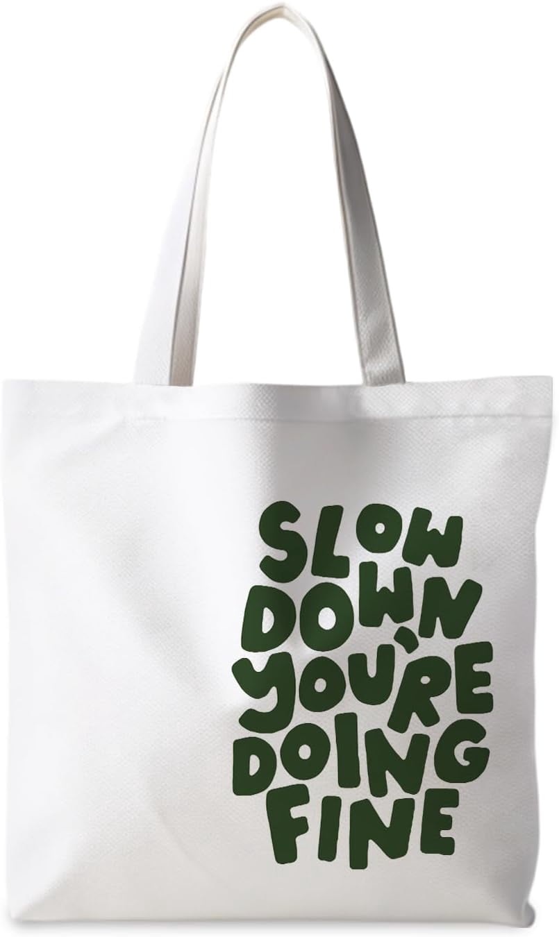 Motivational Canvas Tote Bag,Positive Affirmation Gifts for Women Men ...