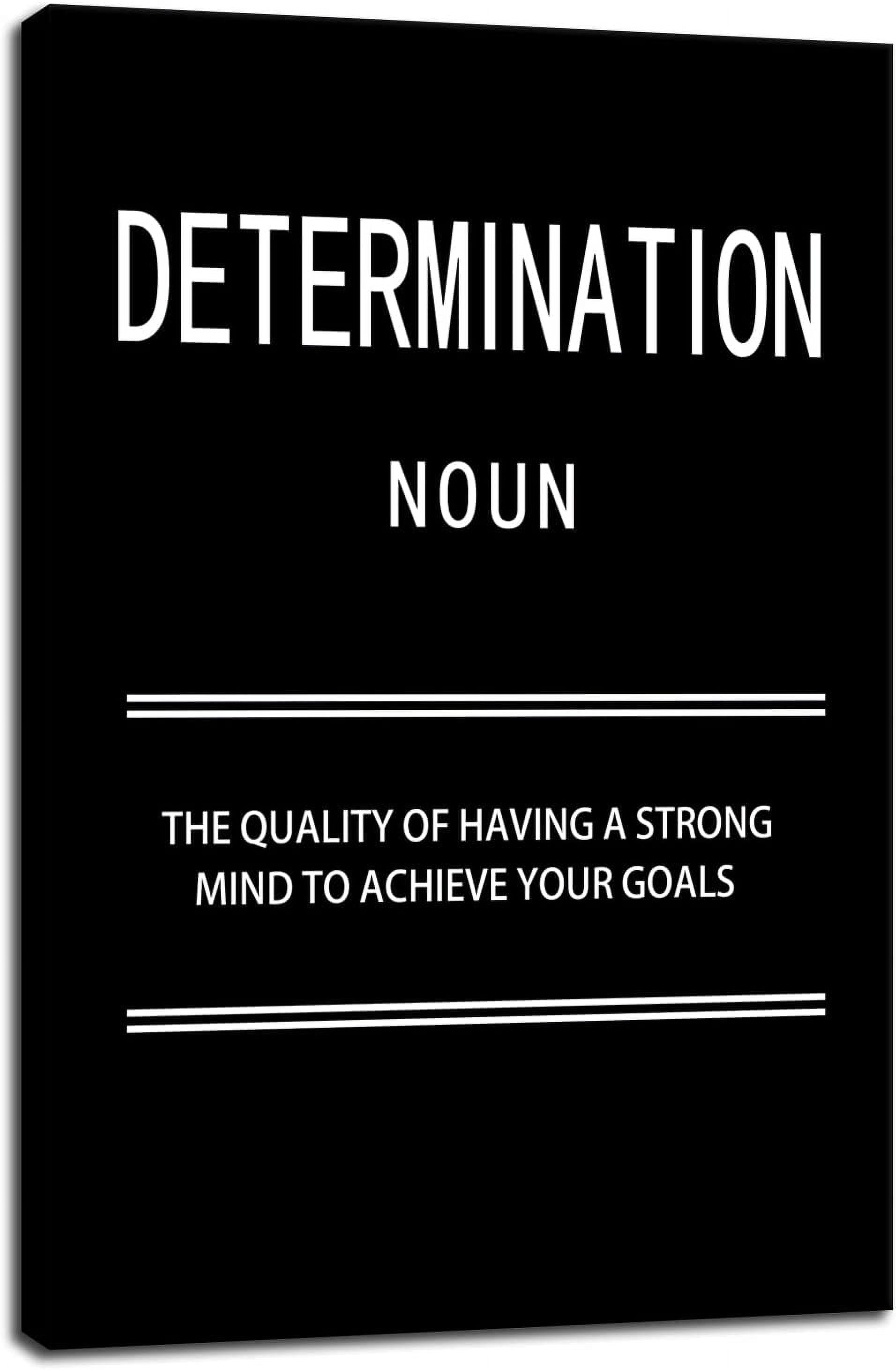 Motivational Canvas Wall Art Determination Noun Inspiring Poster ...