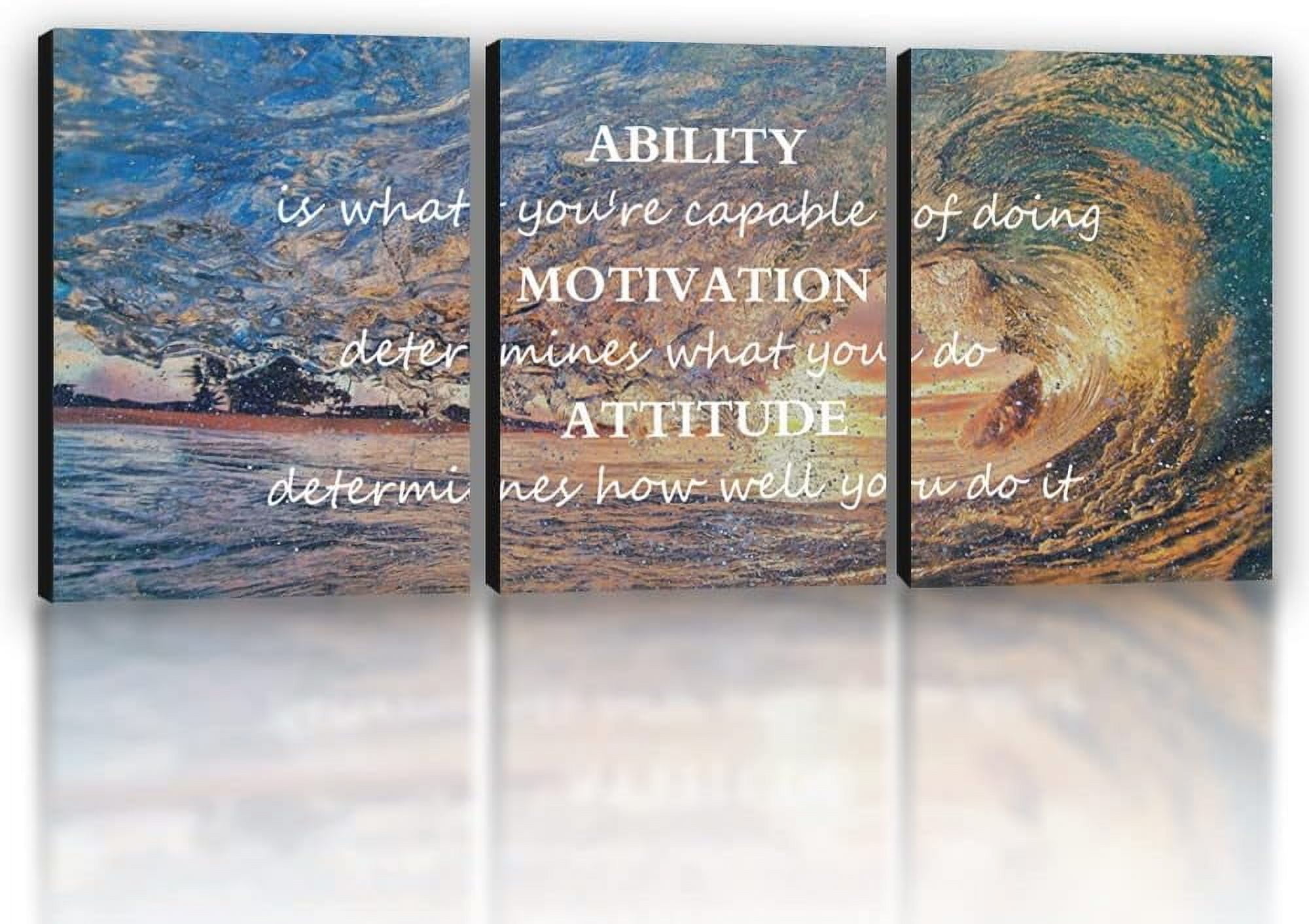 Motivational Canvas Wall Art Inspirational Poster Prints Contemporary 3 ...