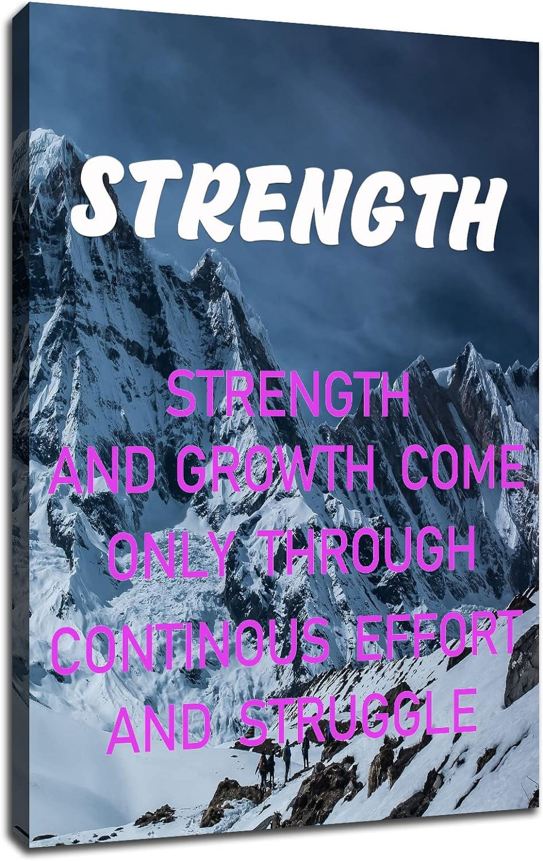 Motivational Canvas Wall Art Inspirational Strength Poster Print Art ...