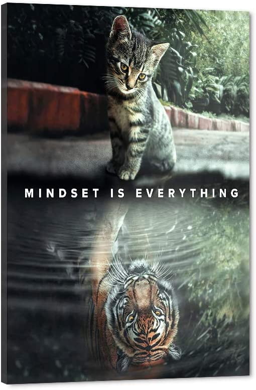 Motivational Canvas Wall Art Mindset is Everything Inspirational ...