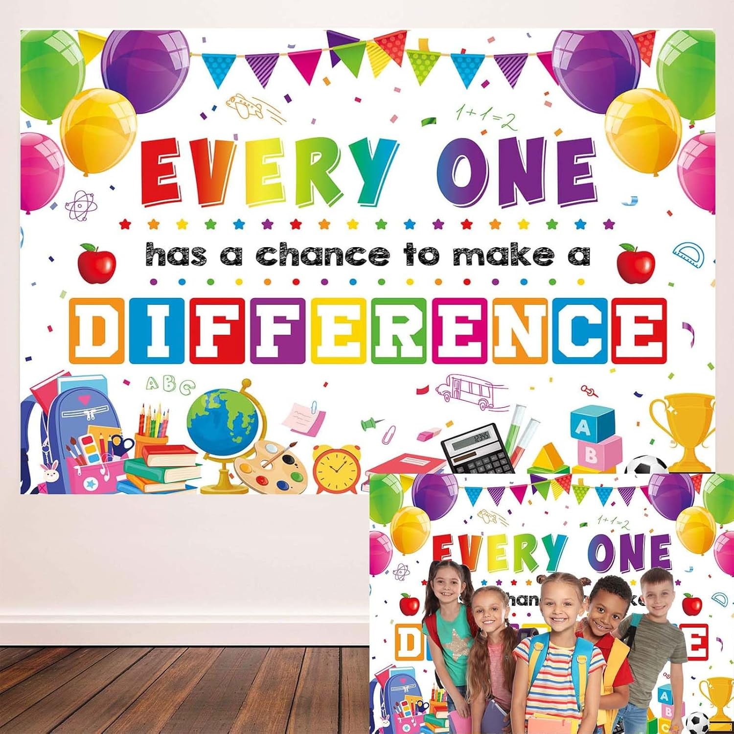 Motivational Classroom Backdrop Banner Welcome Back to School Backdrop ...