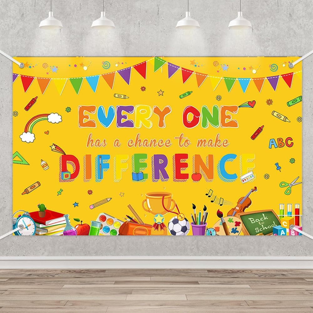 Motivational Classroom Banner, Back to School Decorations Positive ...