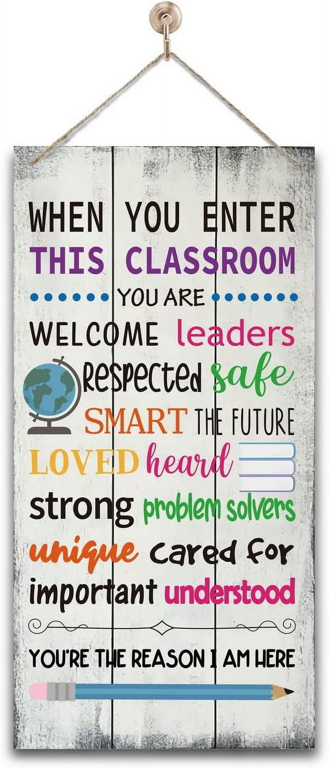 Motivational Classroom Decor Wood Sign Classroom Decor Vintage Wood ...