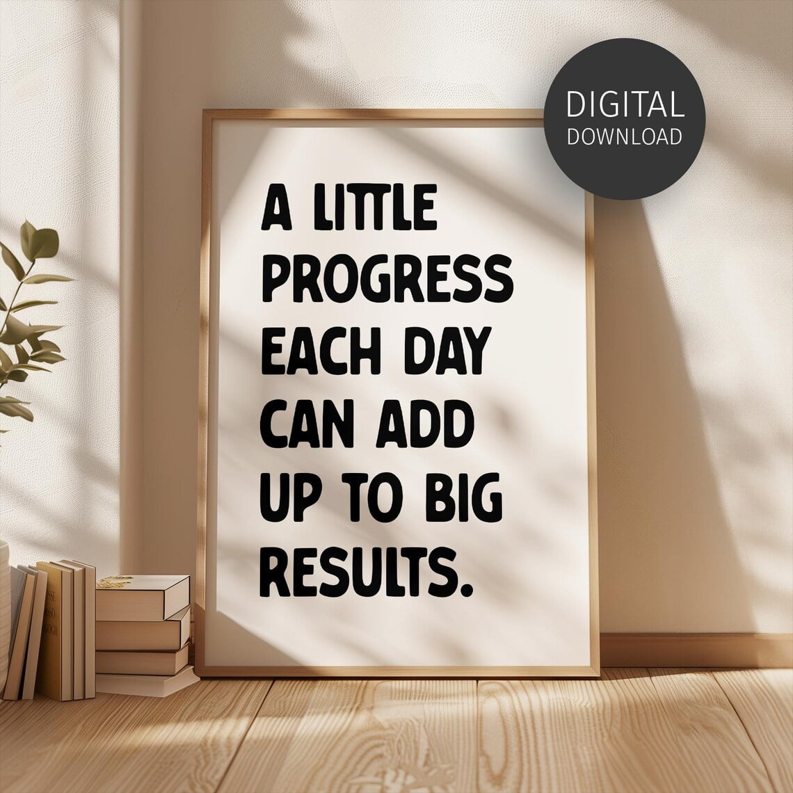 Motivational Classroom Poster Progress Mindset Quote Home Decor ...