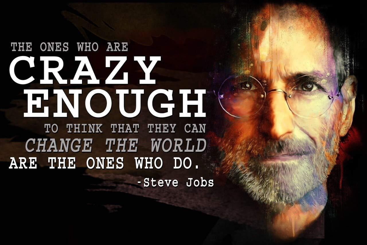 Motivational Classroom Poster Steve Jobs Growth Mindset Computer Crazy ...