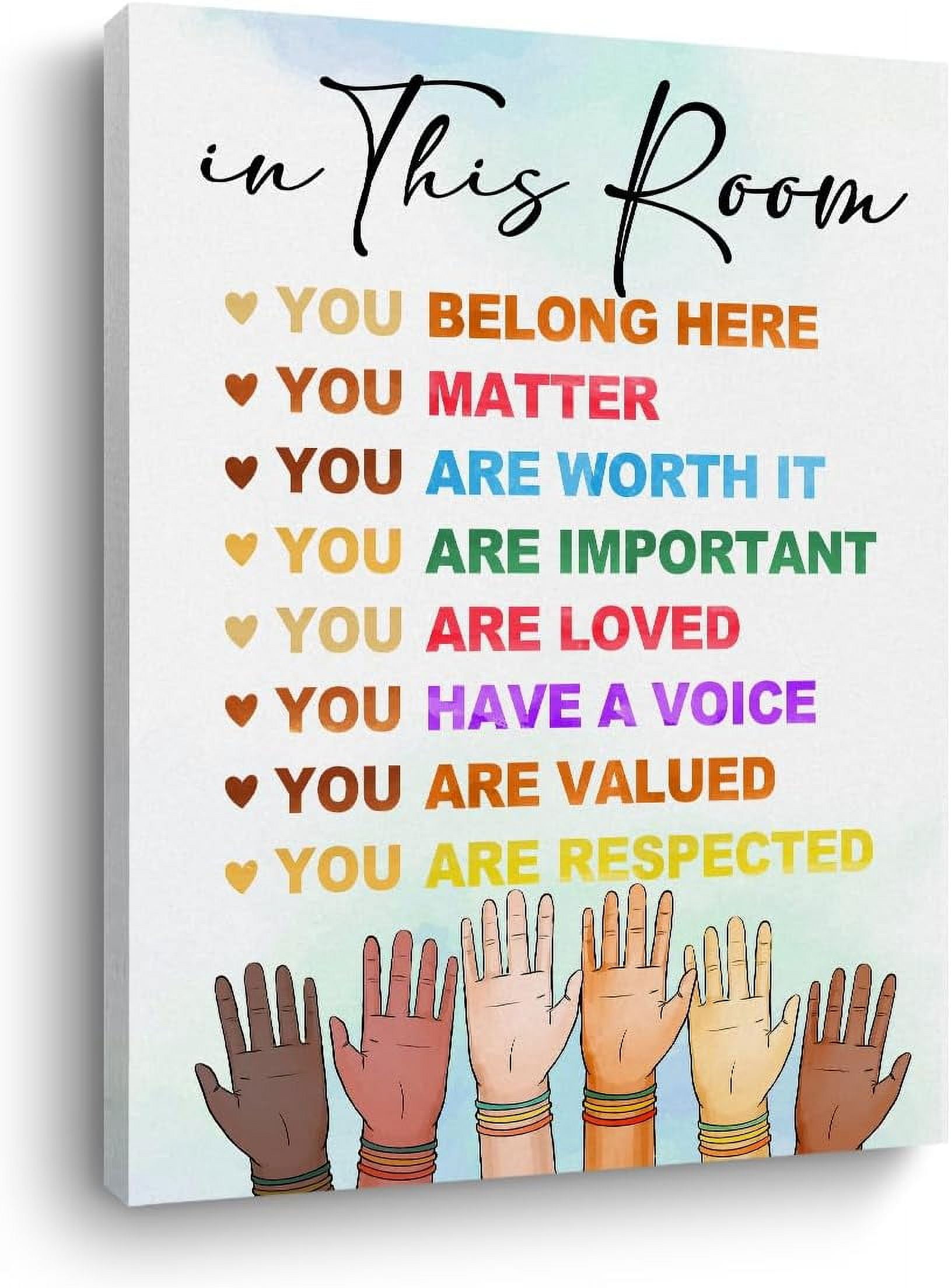 Motivational Classroom Wall Decor Canvas Wall Art Framed Paintings for ...