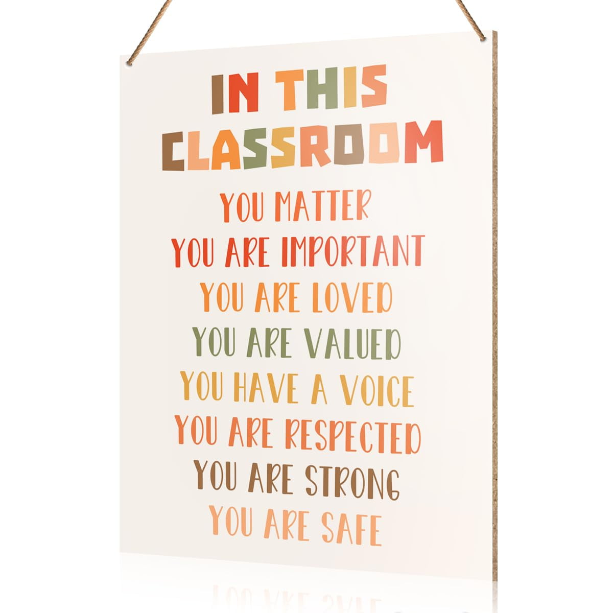 Motivational Classroom Wall Sign Hanging HYZ01 Decor, In This Classroom ...