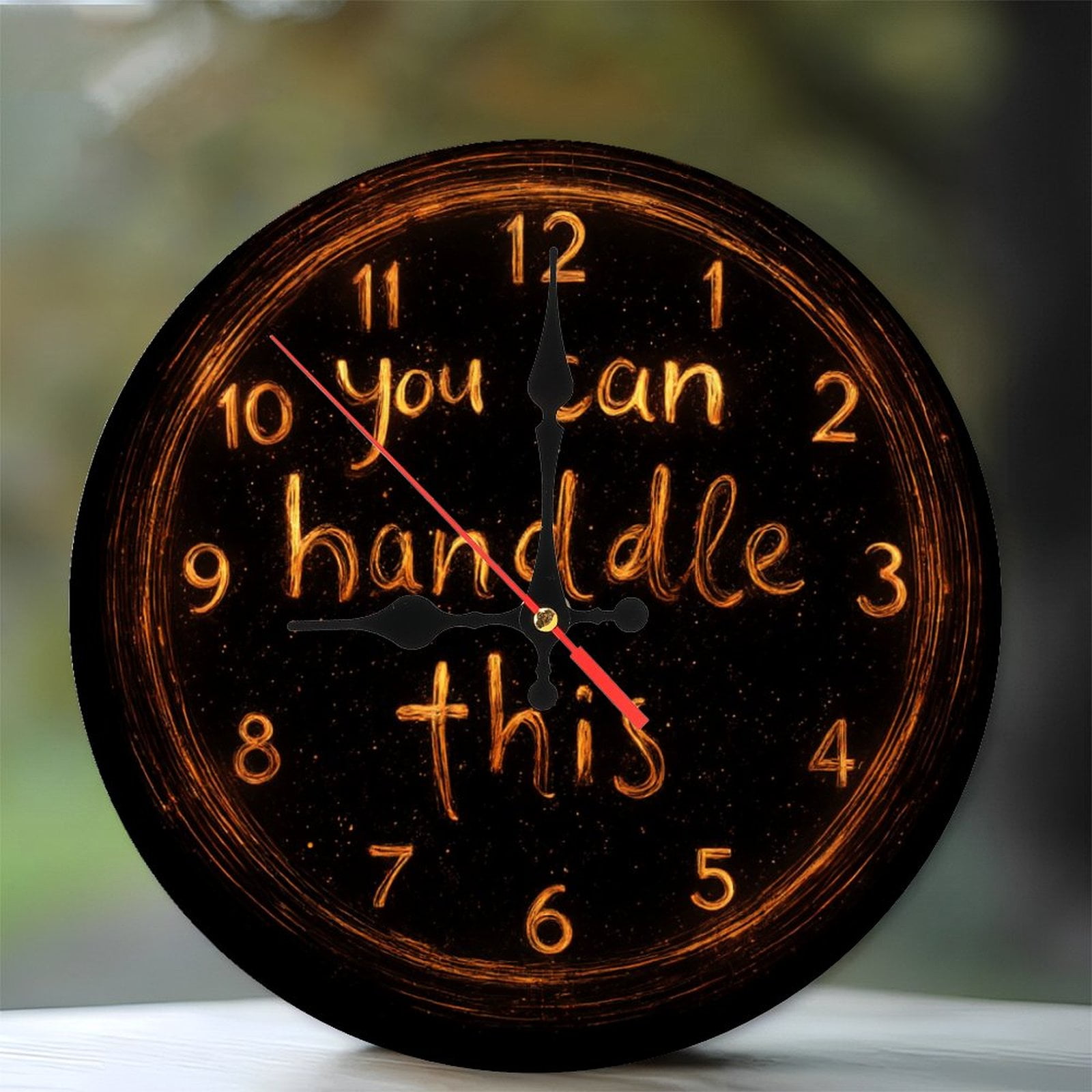Motivational Clock Wall Art You Can Handle This Inspirational Quote 10 ...
