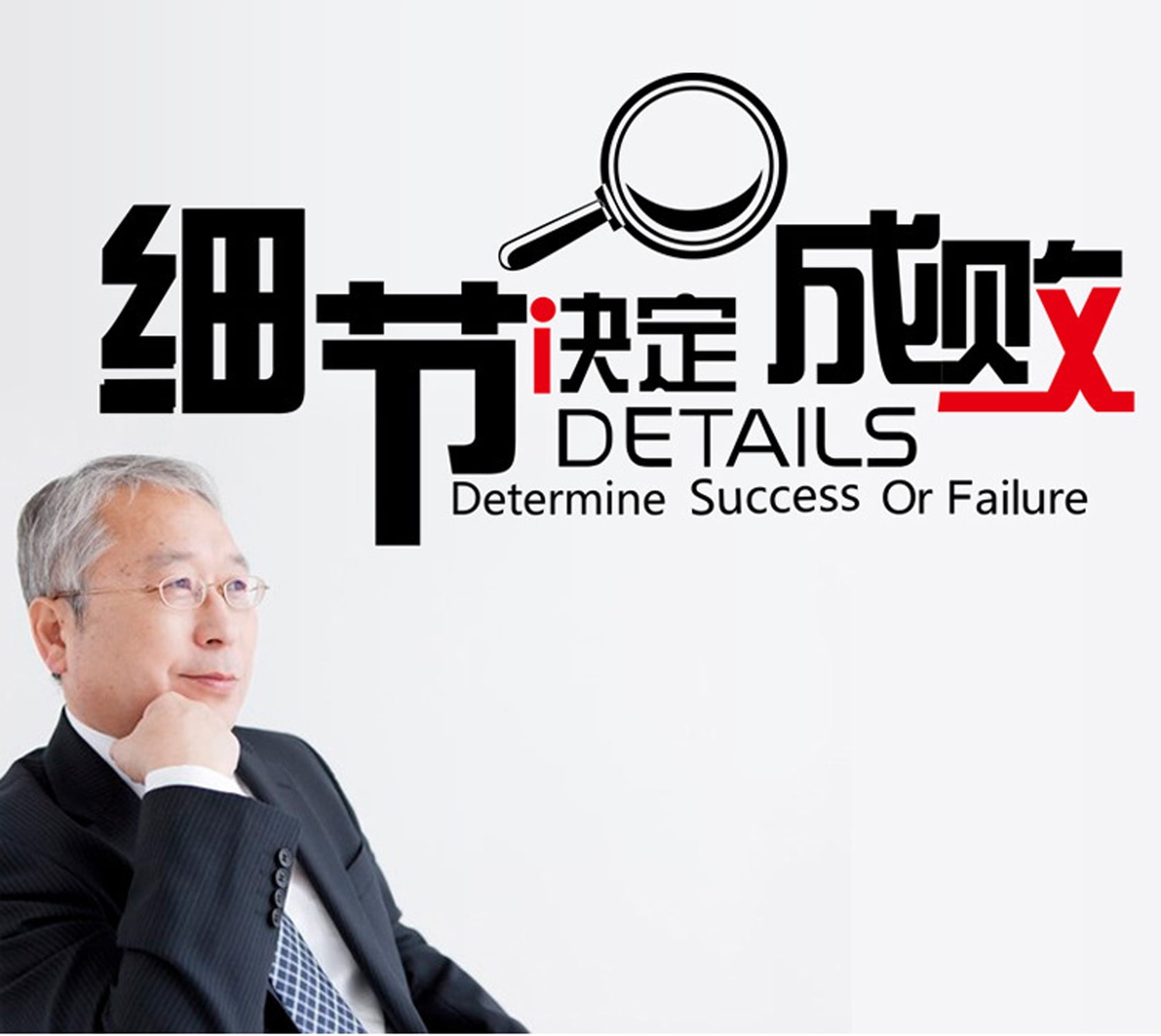 Motivational "DETAILS Determine Success Or Failure" Chinese Wall Decal ...