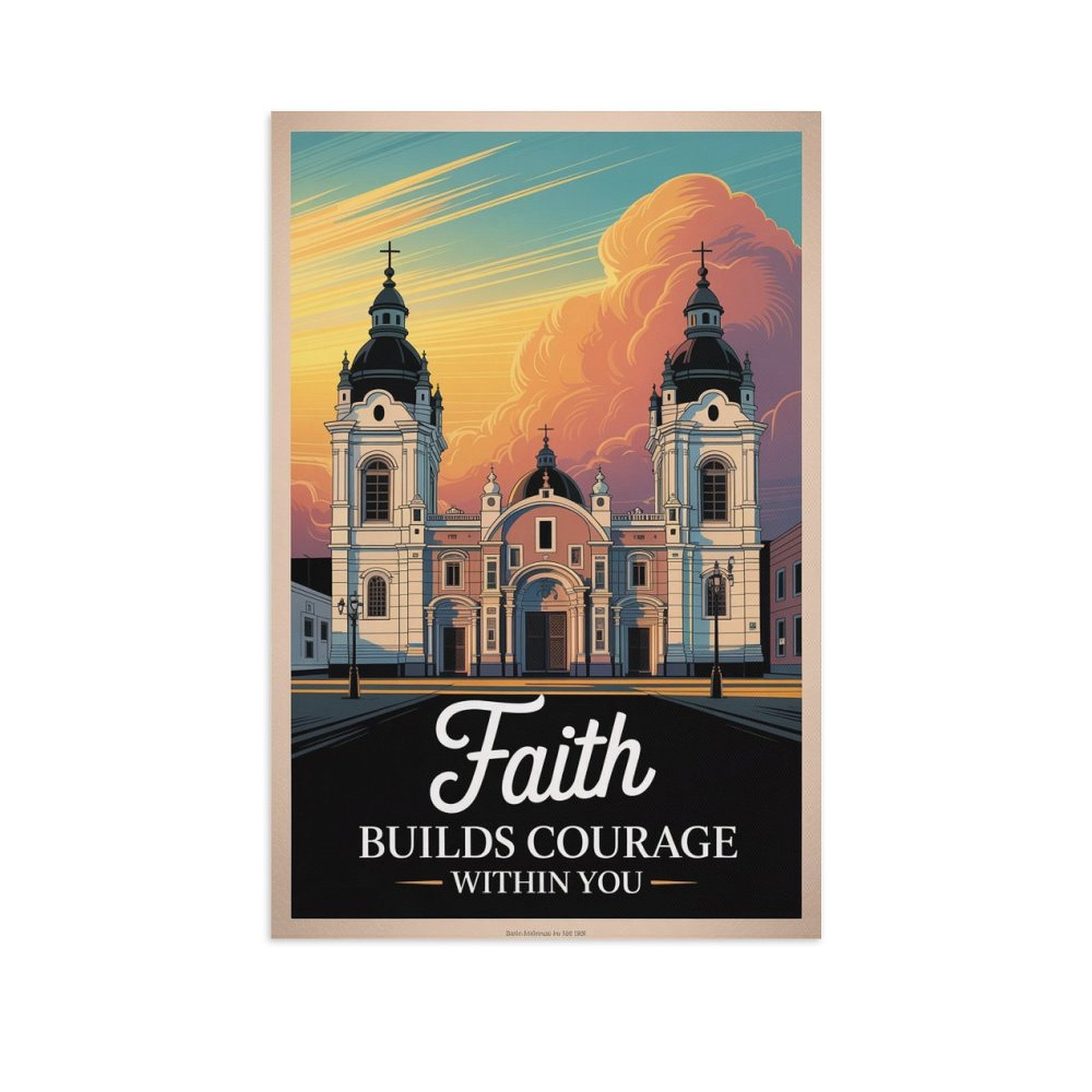 Motivational Decor Basilica Cathedral of Lima Inspirational Travel Wall ...