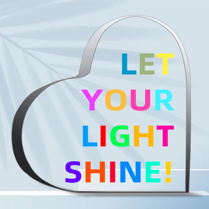 Motivational Desk Decor Inspirational Quotes Let Your Light Shine ...