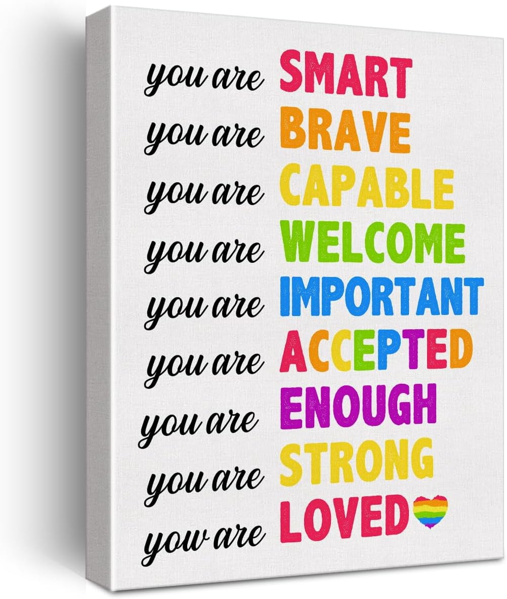 Motivational Diversity Wall Art Canvas Painting Print Framed You are ...