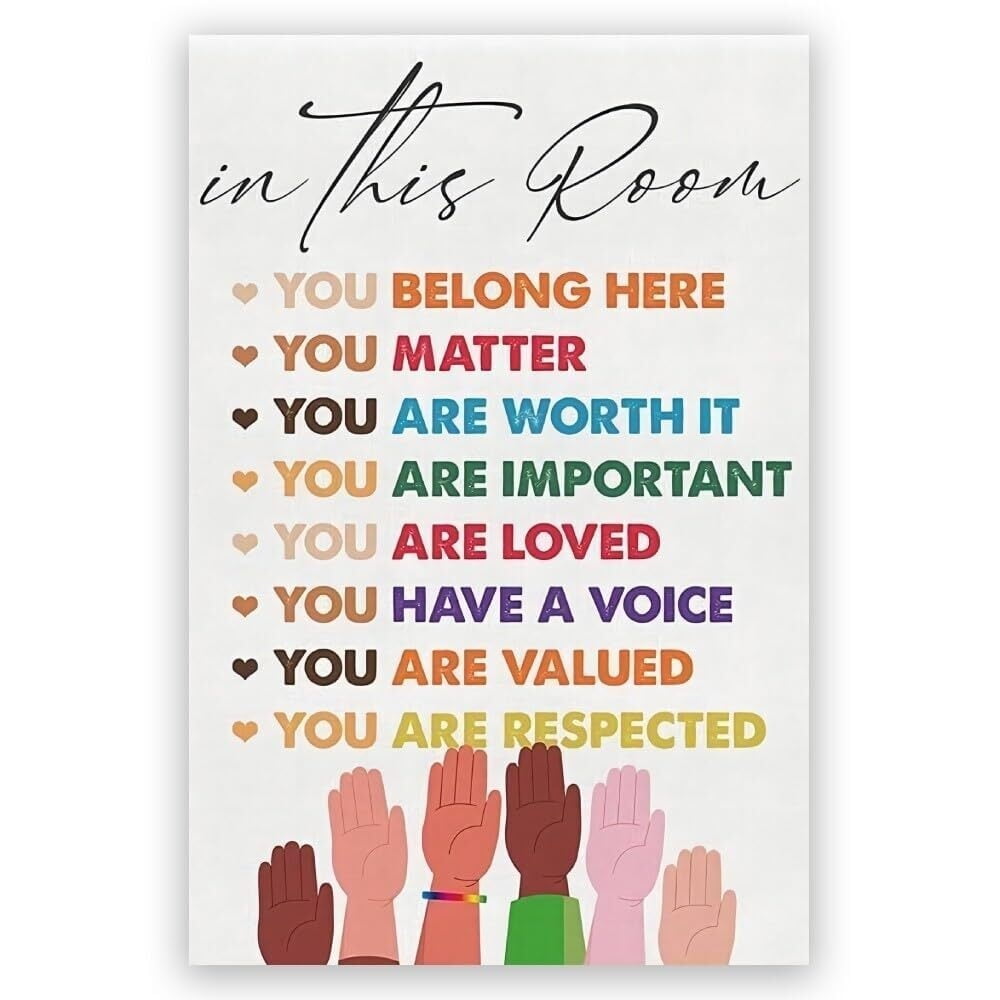 Motivational Diversity Wall Art Inspirational Canvas Wall Decor Posters ...