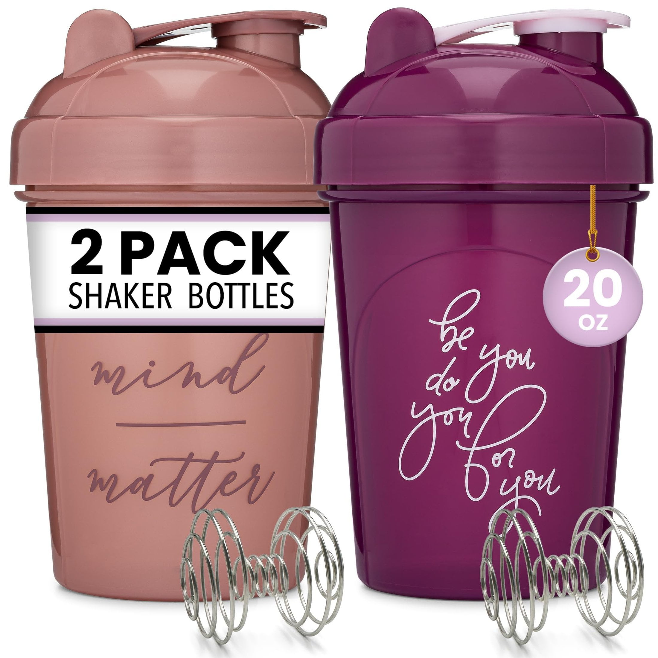 Motivational Duo Protein Shaker Bottles for Gym and Workout Essentials ...