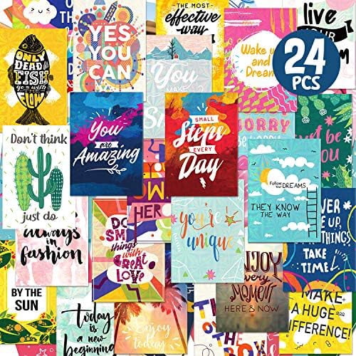 Motivational Encouragement Greeting Cards, 24 Packs Holographic ...