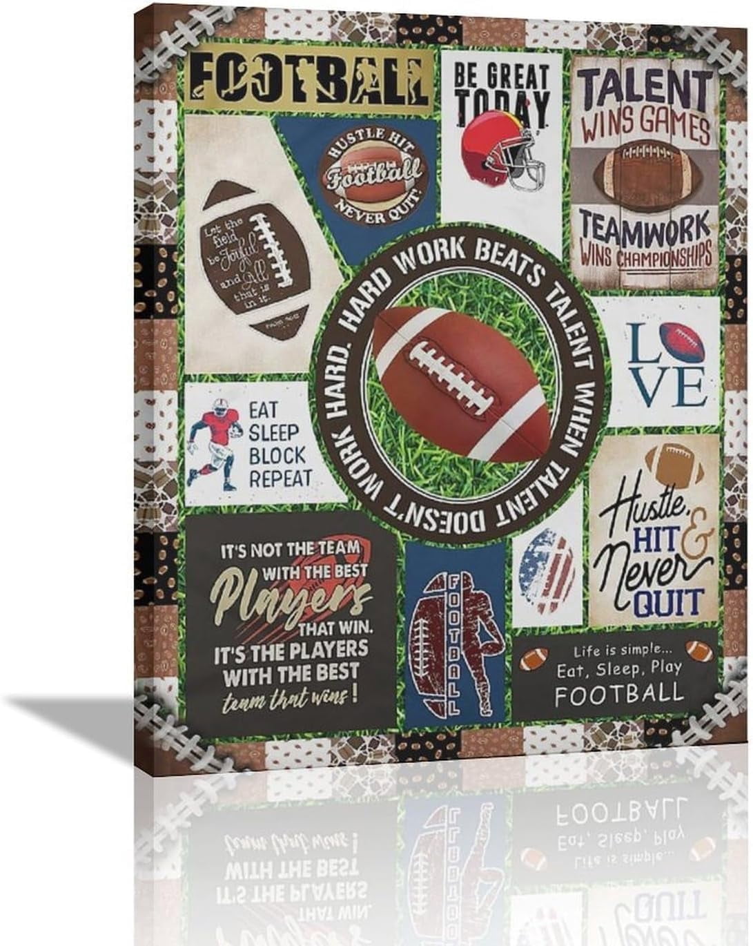 Motivational Football Wall Art Football Posters Pictures Wall Decor ...