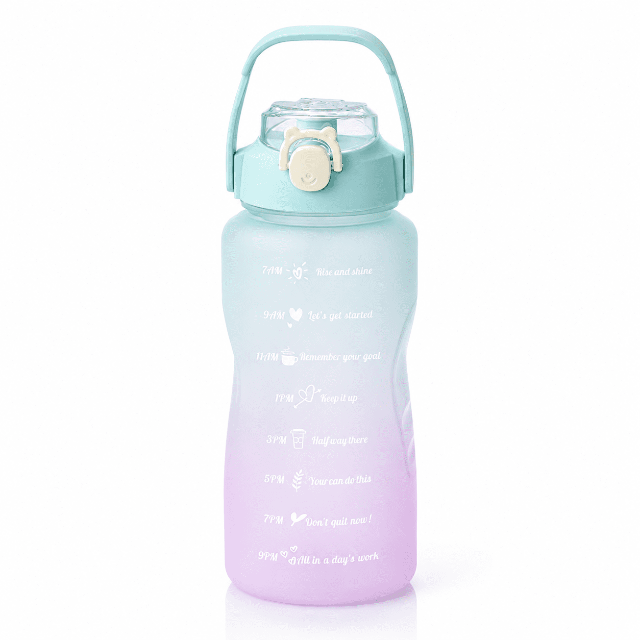 Motivational Gallon Water Bottle with Time Marker,Large Capacity ...