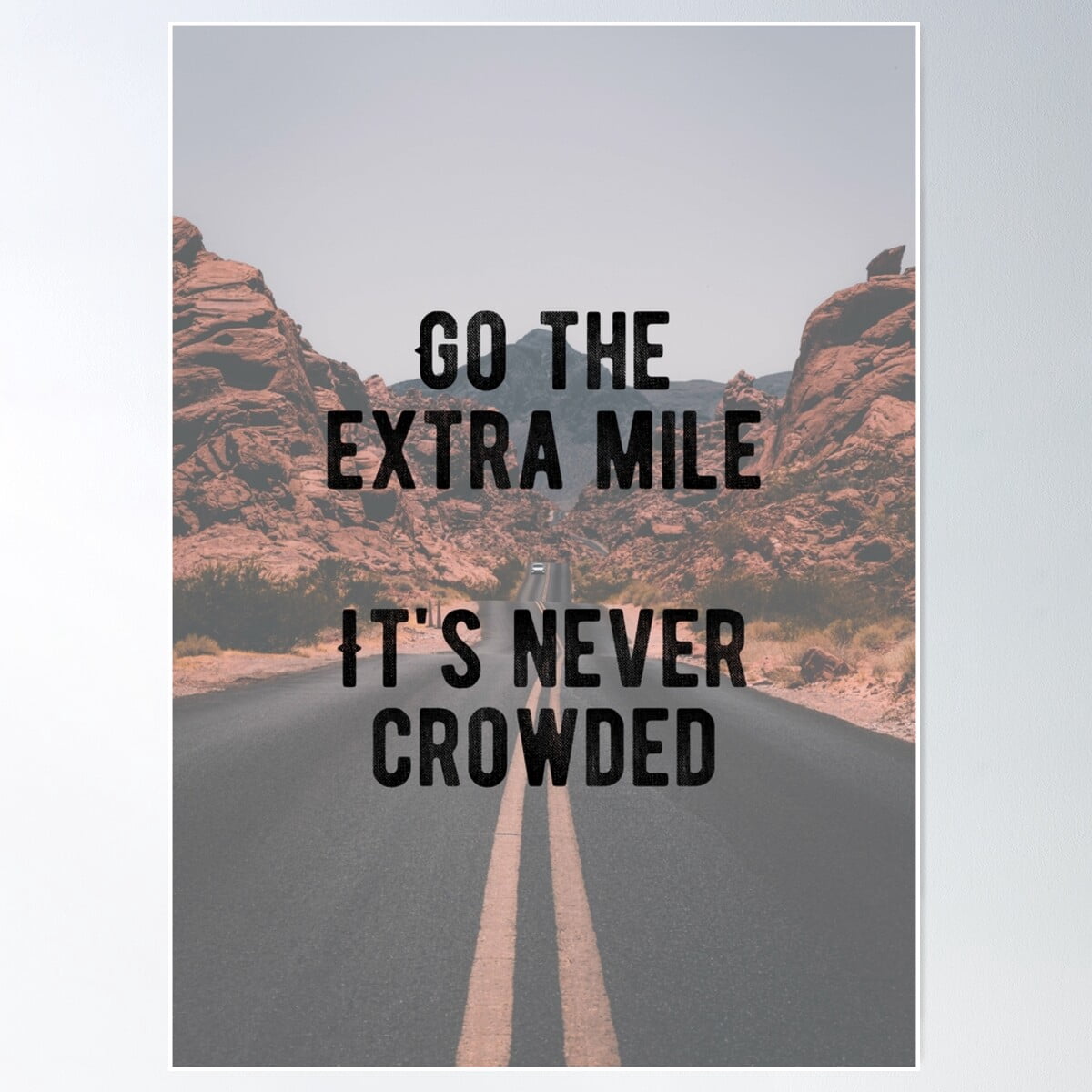 Motivational - Go The Extra Mile Quote Poster Wall Art, Modern Wall ...