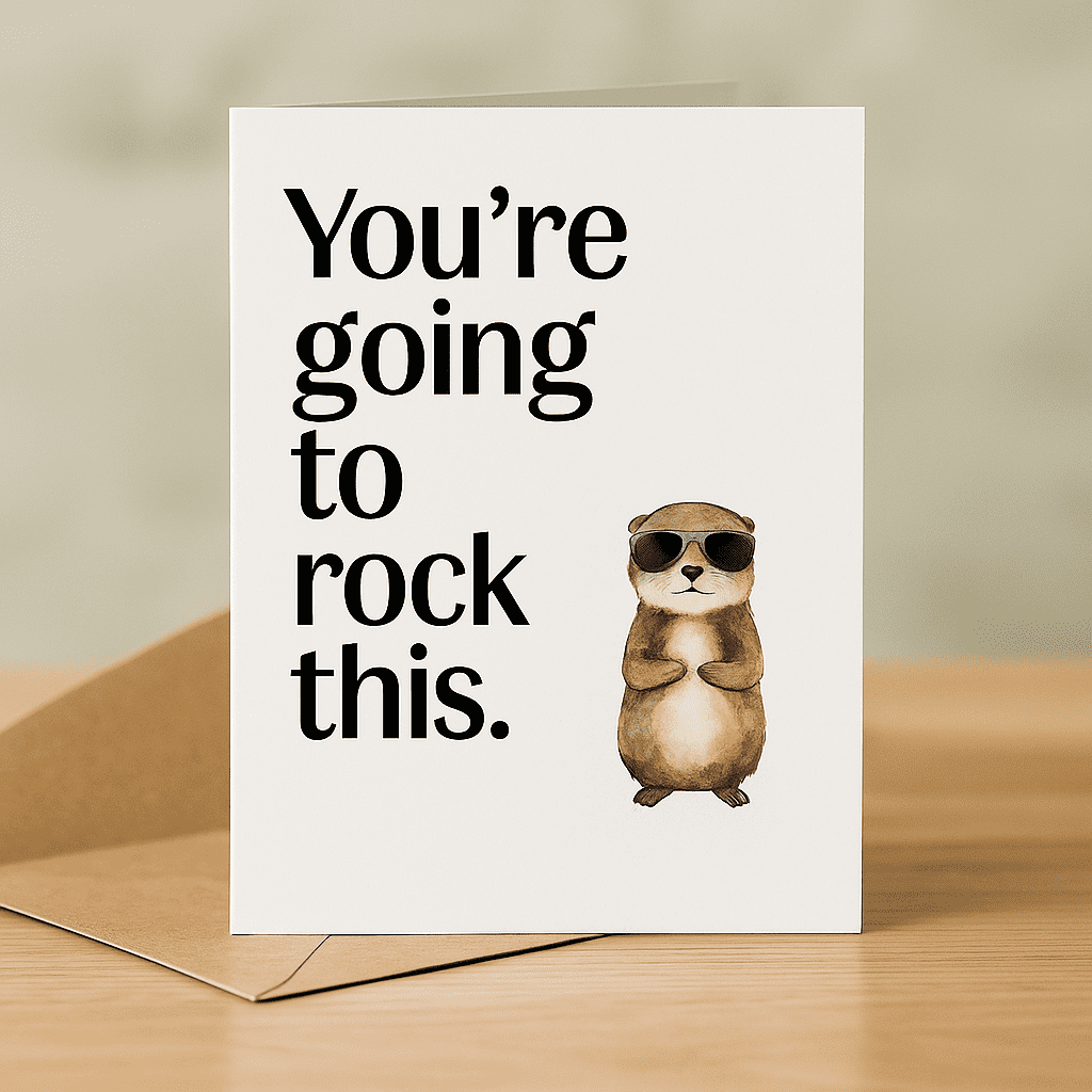 Motivational Greeting Card – “You're Going to Rock This” – Adorable ...