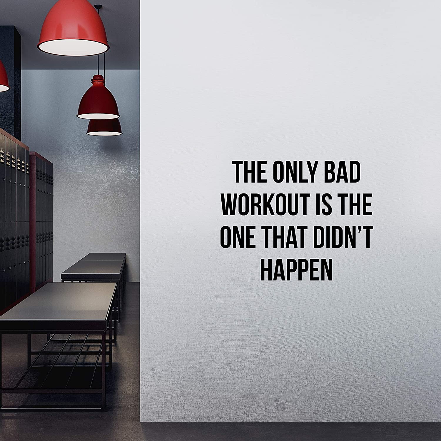 Motivational Gym Wall Decal - "The Only Bad Workout Is the One That ...