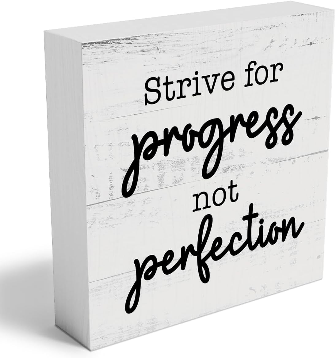 Motivational Home Office Decor Classroom Decor Farmhouse Wood Block ...