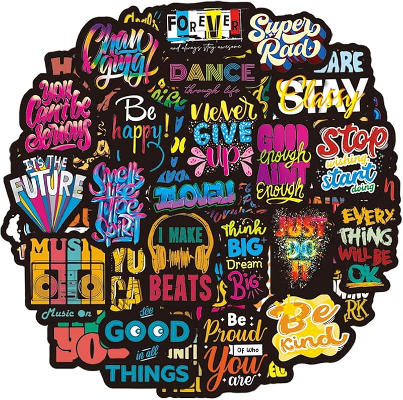 Motivational Inspirational Stickers 100 Pcs Positive Affirmation Quote ...