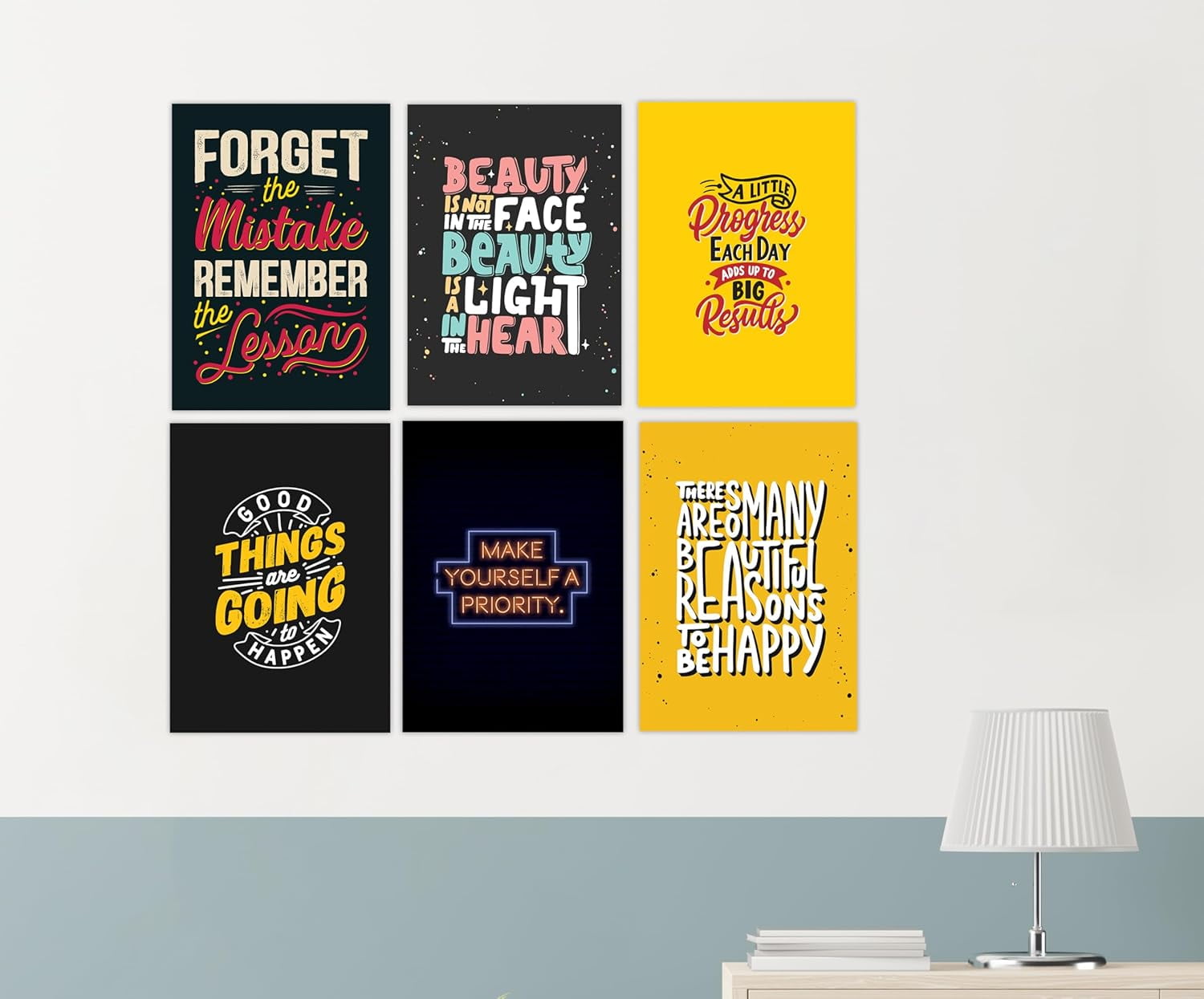 Motivational & Inspirational Vertical Wall Paper Poster Pack - Set of 5 ...