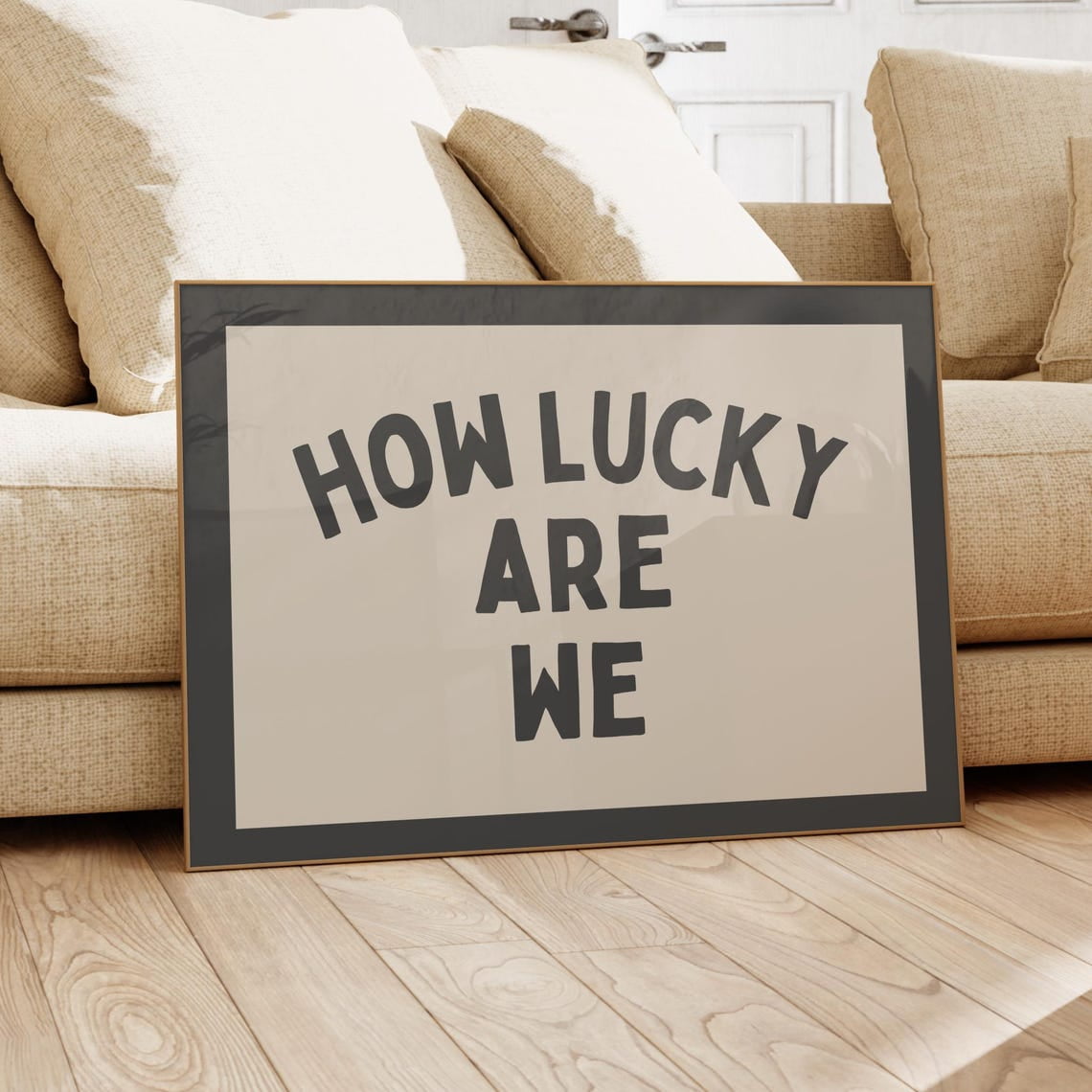Motivational Landscape Poster How Lucky Are We, Trendy Wall Art Home ...