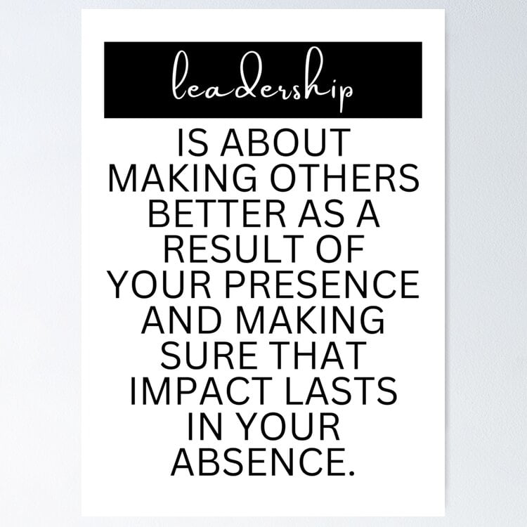 Motivational Leadership Quotes Poster- Unframed Poster | Wall Art ...