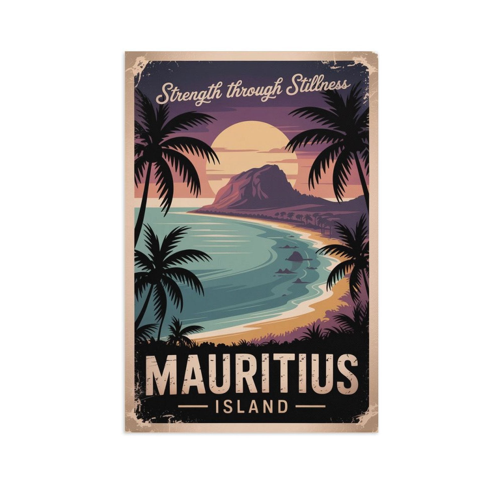 Motivational Mauritius Island Poster Retro Inspirational Vintage Travel ...