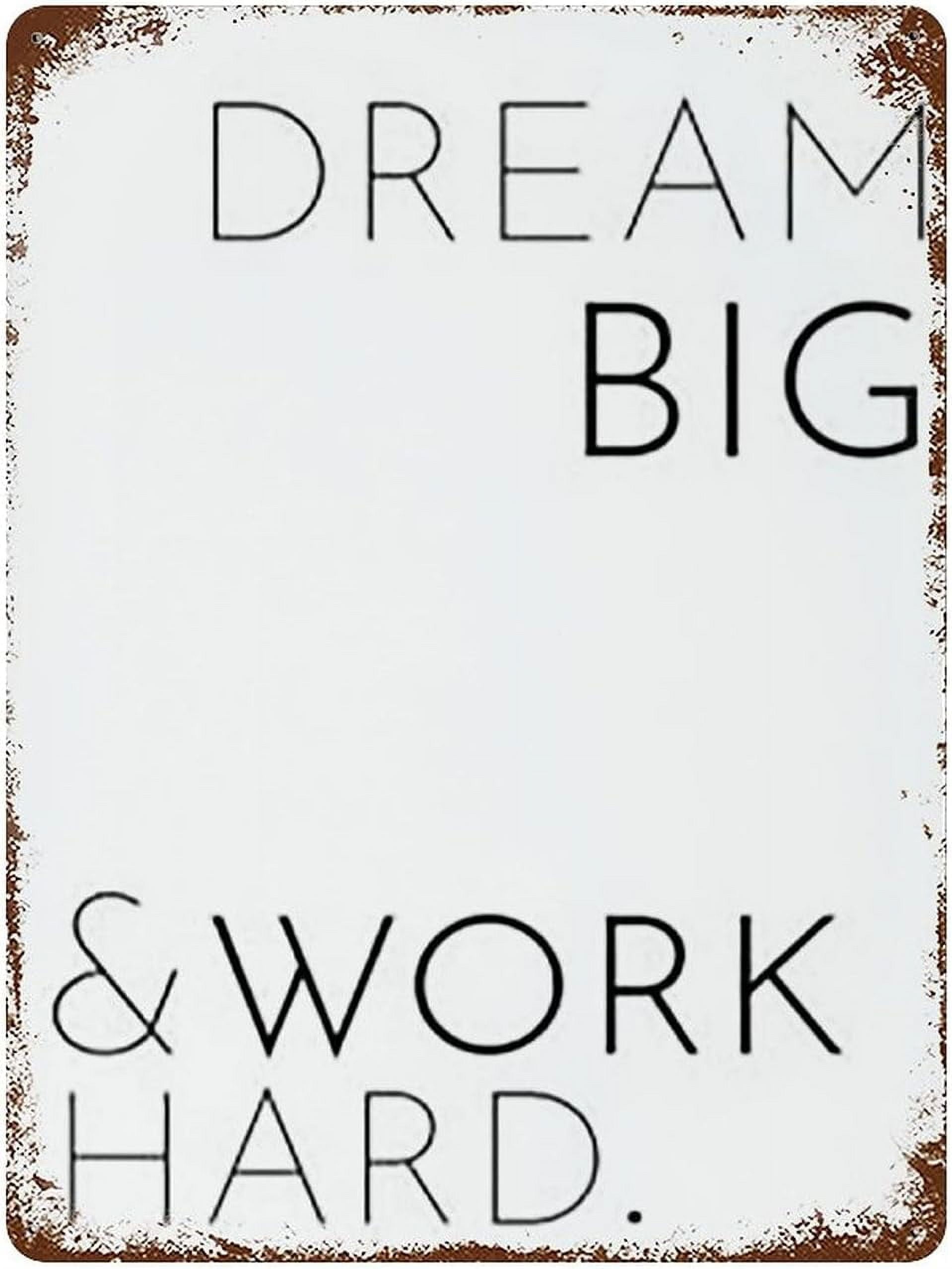 Motivational Metal Print Tin Signs Dream Big Keep Life Simple Home ...