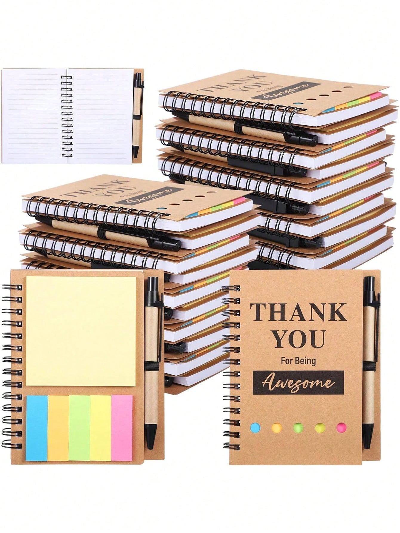 Motivational Notebook & Pen Sets, 10-Count Christmas Gifts for Staff ...
