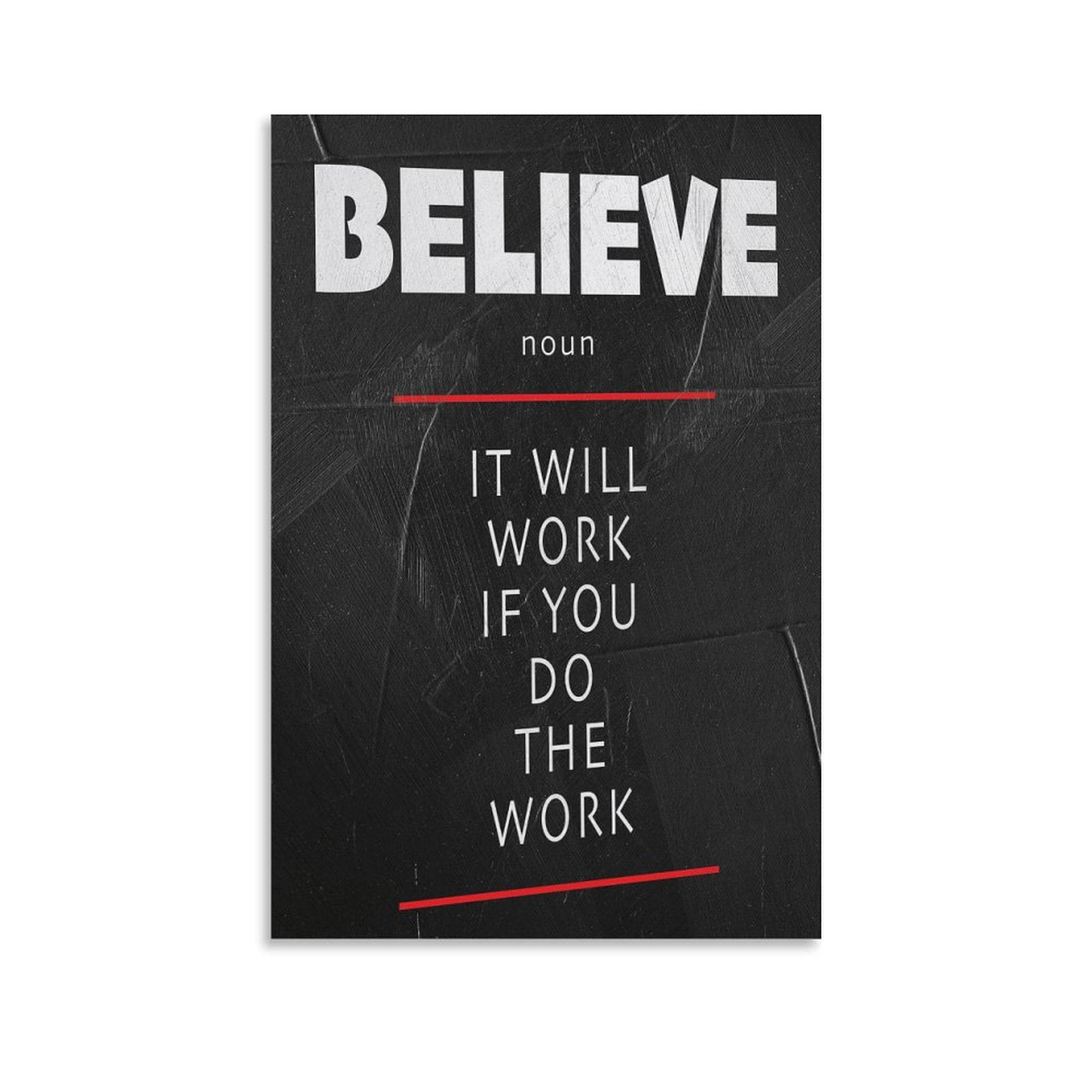 Motivational Office Inspirational Entrepreneur Quote Believe Yourself ...