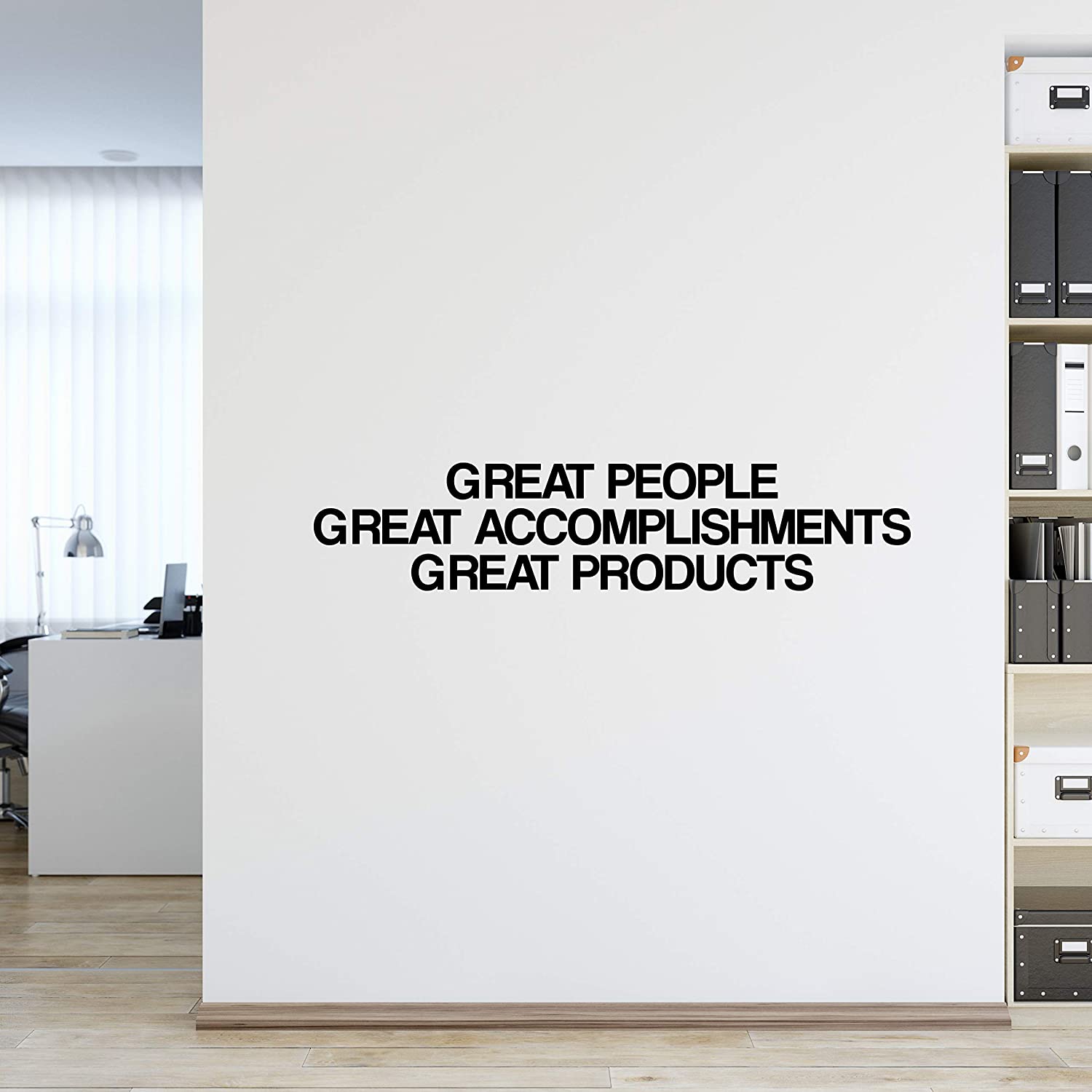 Motivational Office Wall Decal - "Great People. Great Accomplishments ...