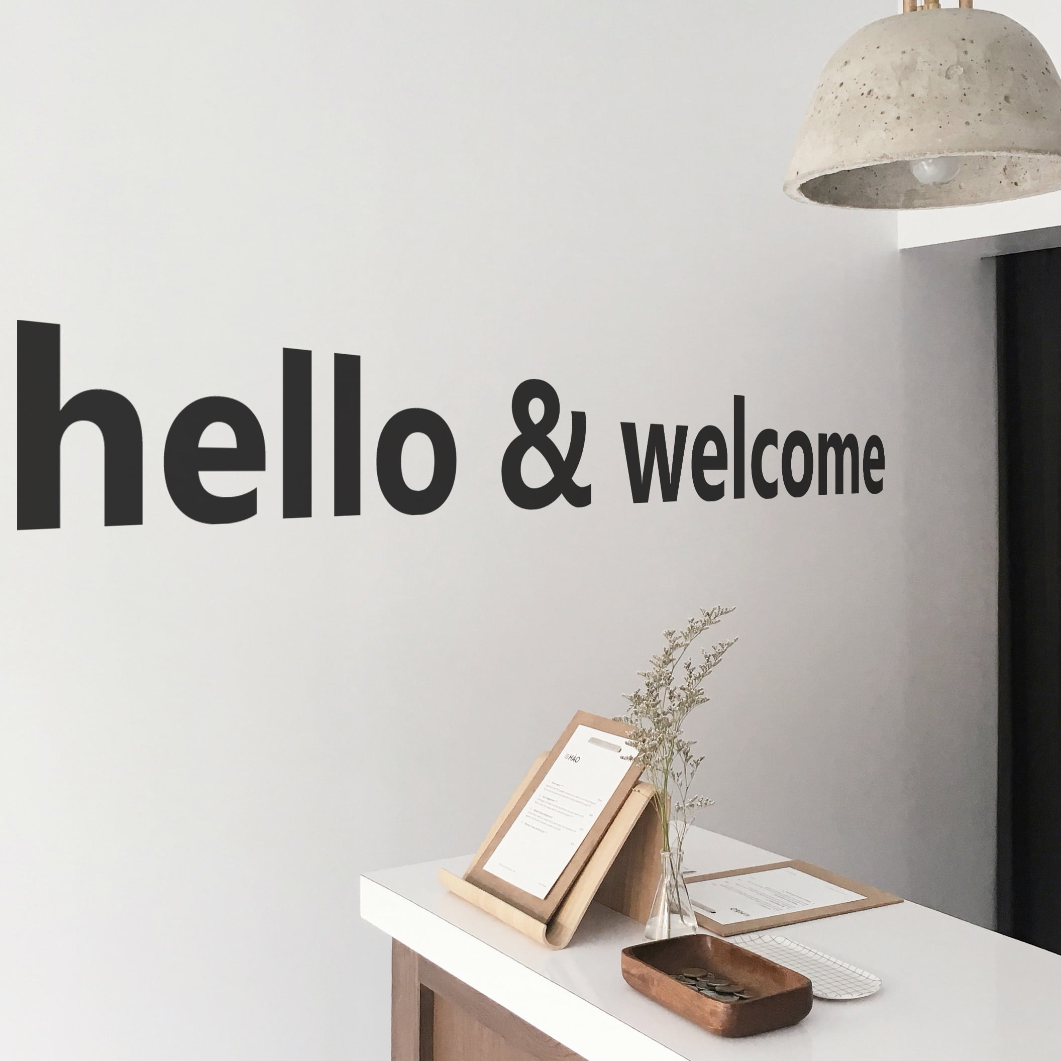 Motivational Office Wall Decal - "Hello and Welcome" - Walmart.com