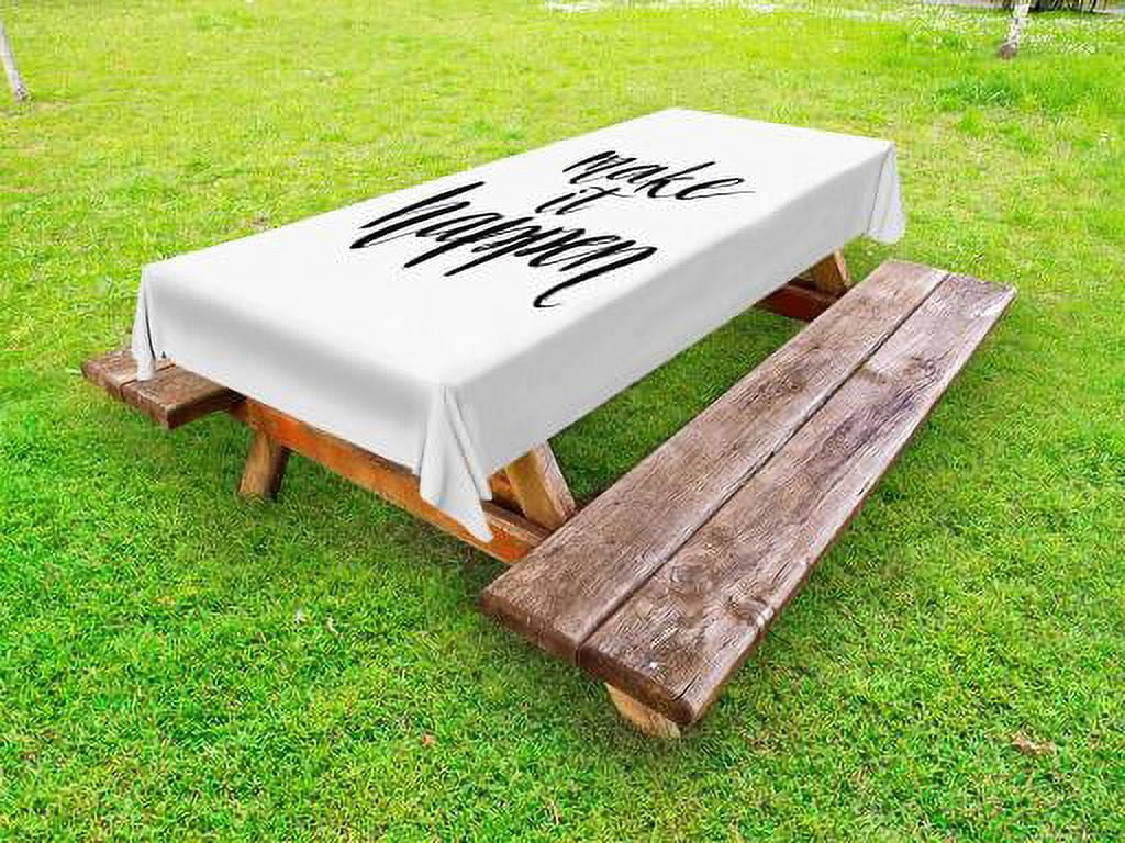 Motivational Outdoor Tablecloth, Calligraphy Art for Achievement and ...