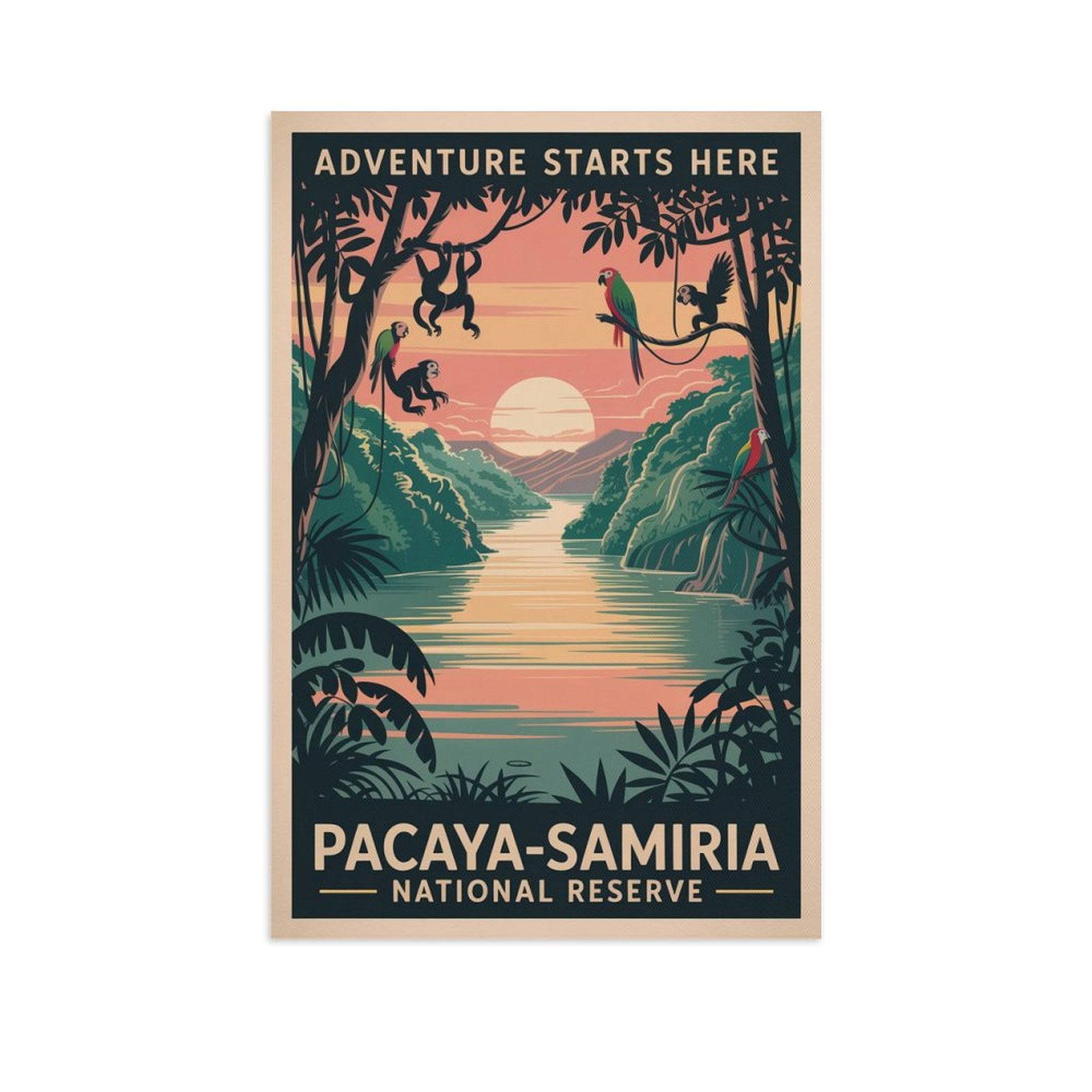 Motivational Pacaya-Samiria National Reserve Poster Retro Inspirational ...