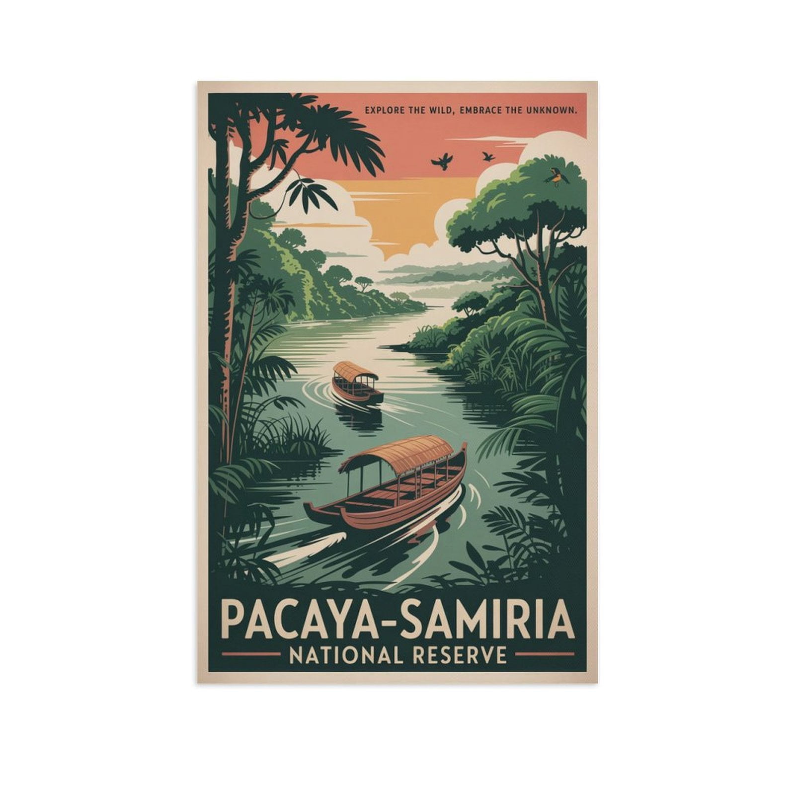 Motivational Pacaya-Samiria National Reserve Poster Retro Inspirational ...