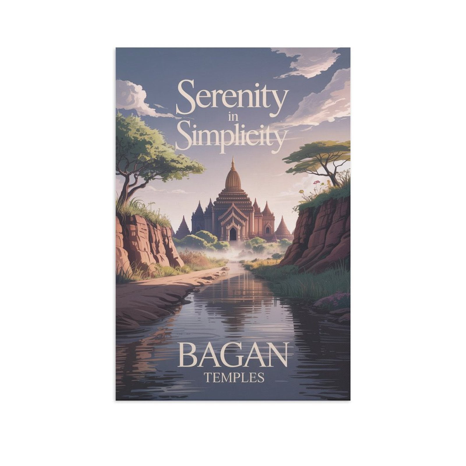 Motivational Poster Bagan Temples Zen Inspirational Quote Serenity in ...