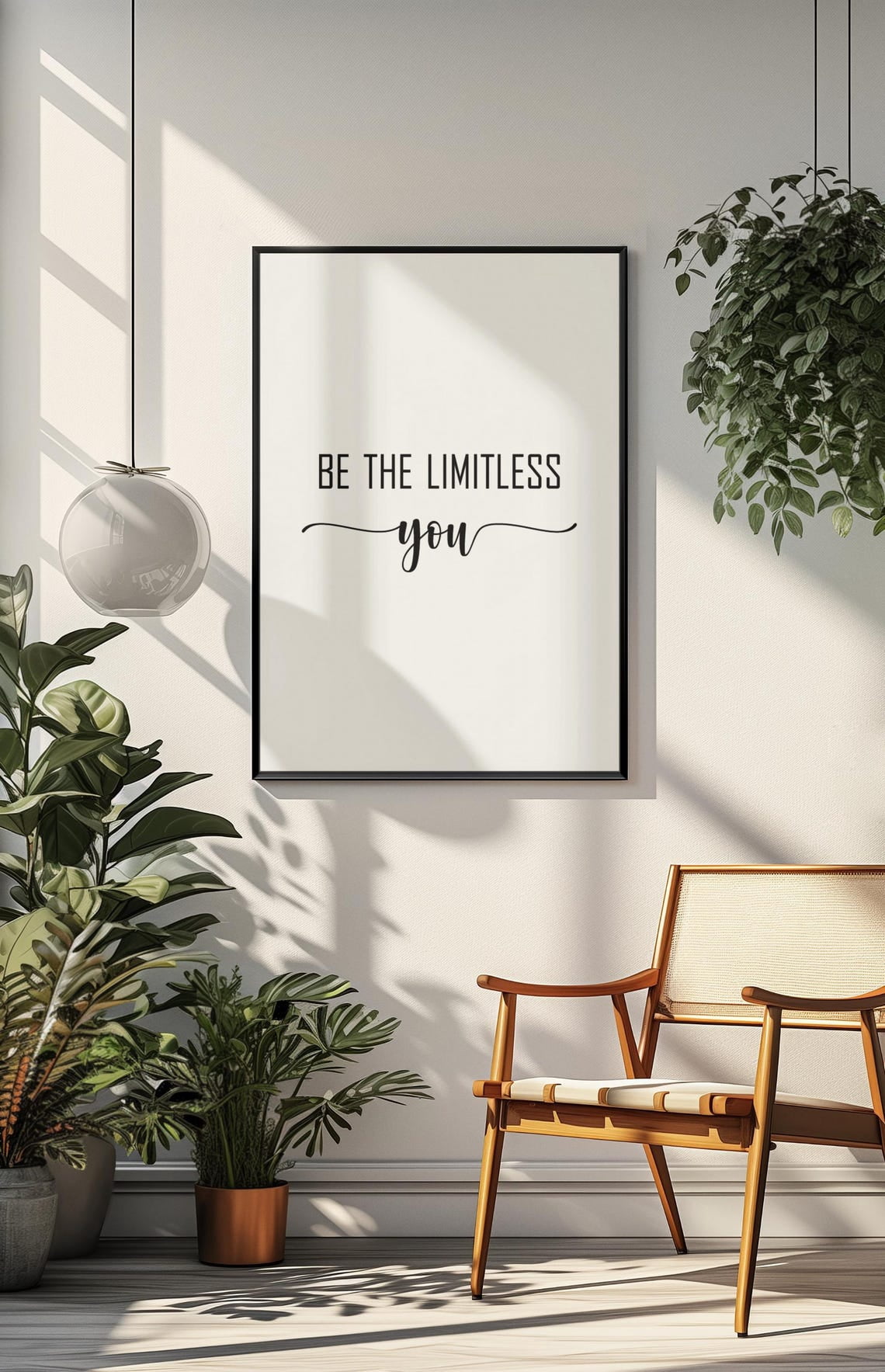 Motivational Poster Be The Limitless You Minimalist Typography Design1 ...