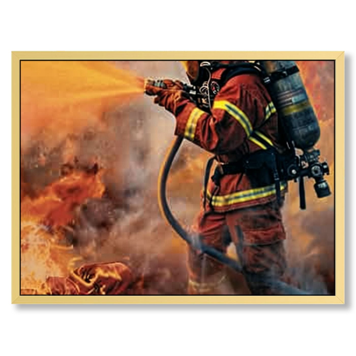 Motivational Poster Firefighter's Prayer Inspirational Wall Art Canvas ...